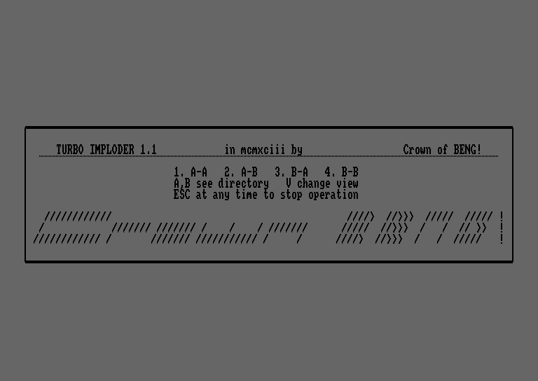 Turbo Imploder v1.1 (1993)(Crown) - ROMs Amstrad CPC - Amstrad CPC ...